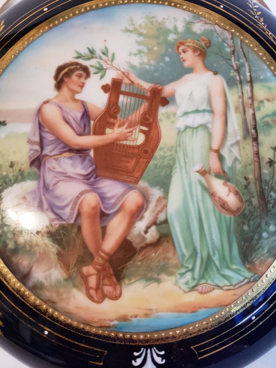 Antique Alexandra Porcelain Works Royal Vienna Cobalt… - Gem