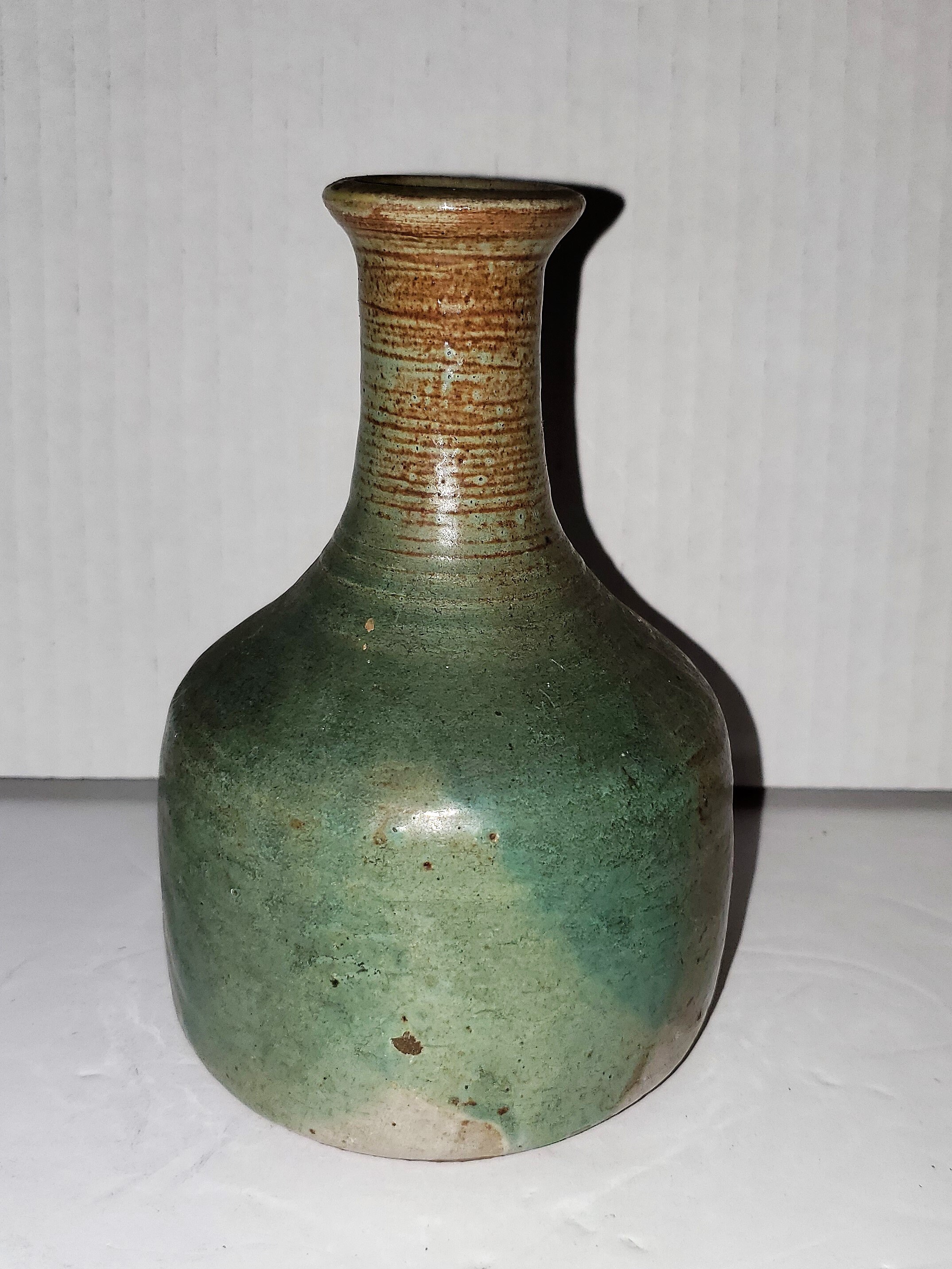 Vintage MCM Art Studio Handmade Green Glazed Ceramic Pottery - Etsy