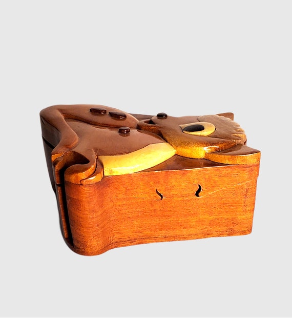 Handcrafted Intarsia BAMBI Wooden Puzzle Jewelry Trin… - Gem