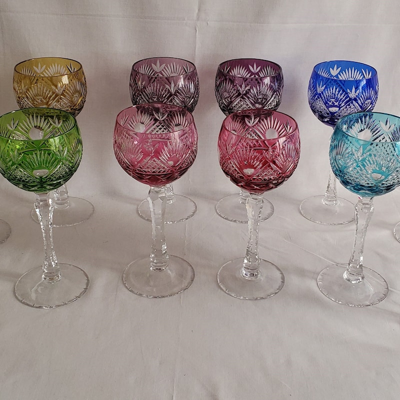 Colored Glass Stemware - Etsy