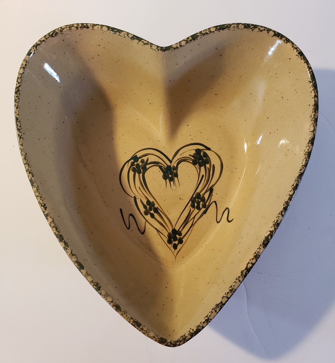Awesome Vintage Three Rivers Pottery Grape Heart Vine Heart Shaped ...