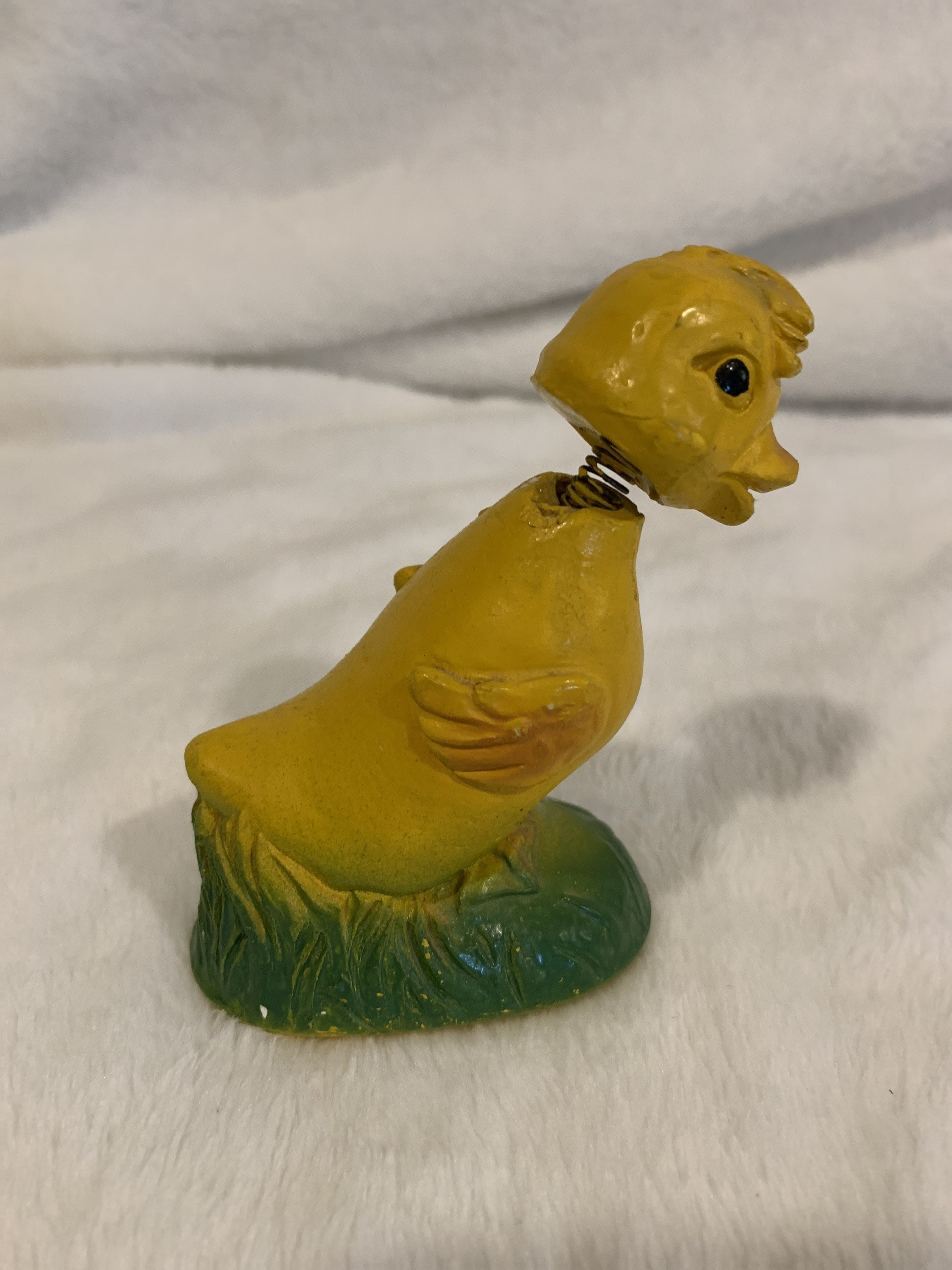Vintage Chalkware Duck Bobble Head Nodder Easter Decor - Etsy