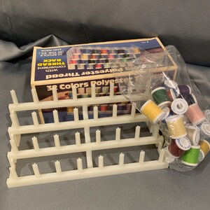 Vintage Sewing Thread Rack 32 NOS Spools Original Box Stand Holder - Etsy