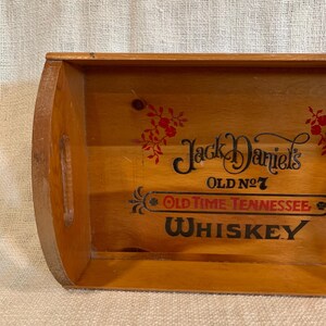 Jack Daniel's Wooden Serving Tray Old No. 7 Old Time Tennessee Whiskey ...