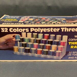 Vintage Sewing Thread Rack 32 NOS Spools Original Box Stand Holder - Etsy