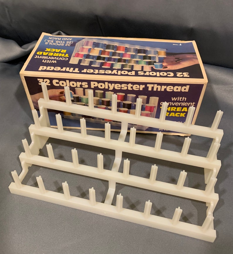 Vintage Sewing Thread Rack 32 NOS Spools Original Box Stand Holder - Etsy