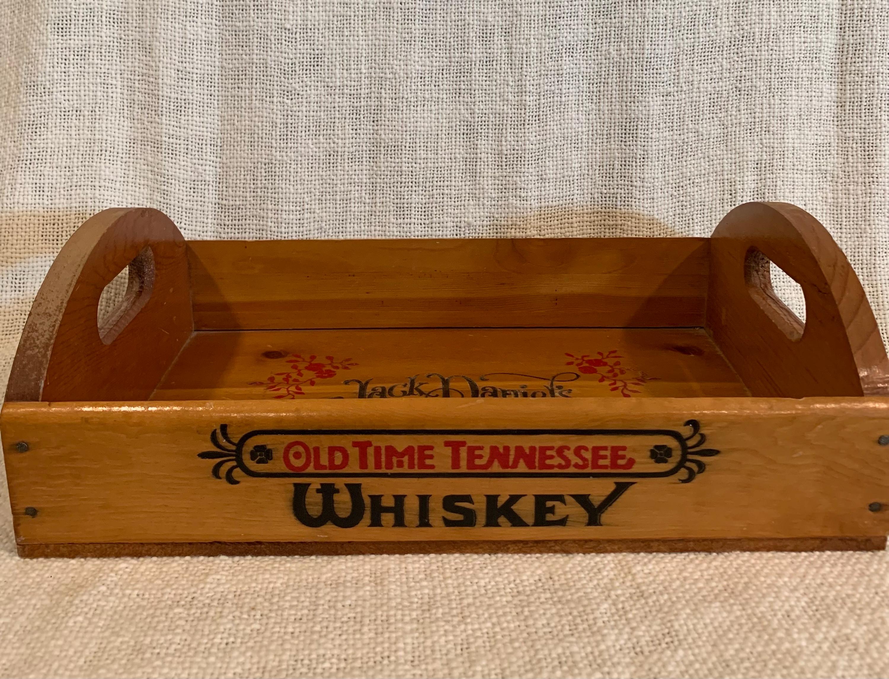 Jack Daniel's Wooden Serving Tray Old No. 7 Old Time Tennessee Whiskey ...