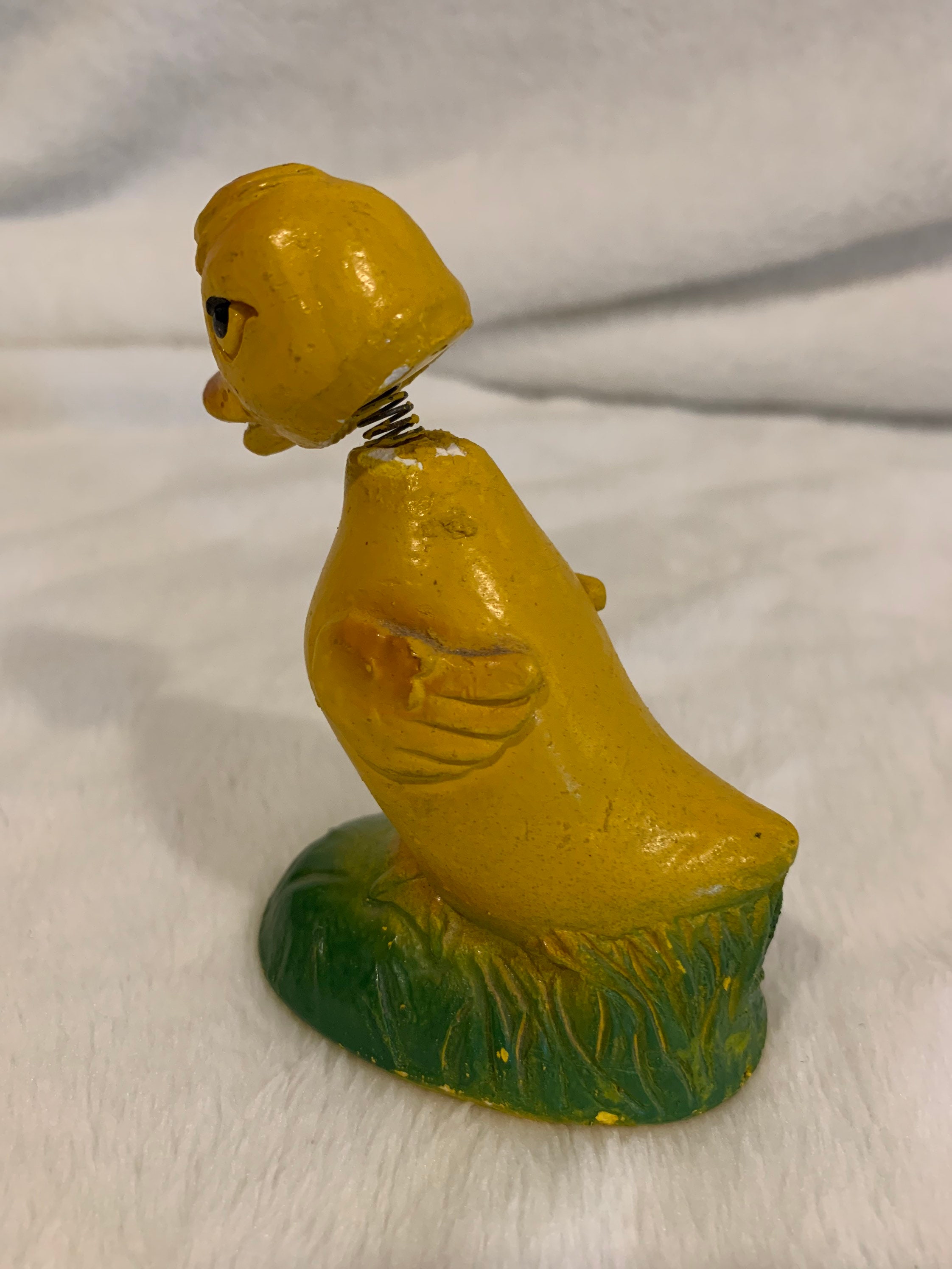 Vintage Chalkware Duck Bobble Head Nodder Easter Decor - Etsy