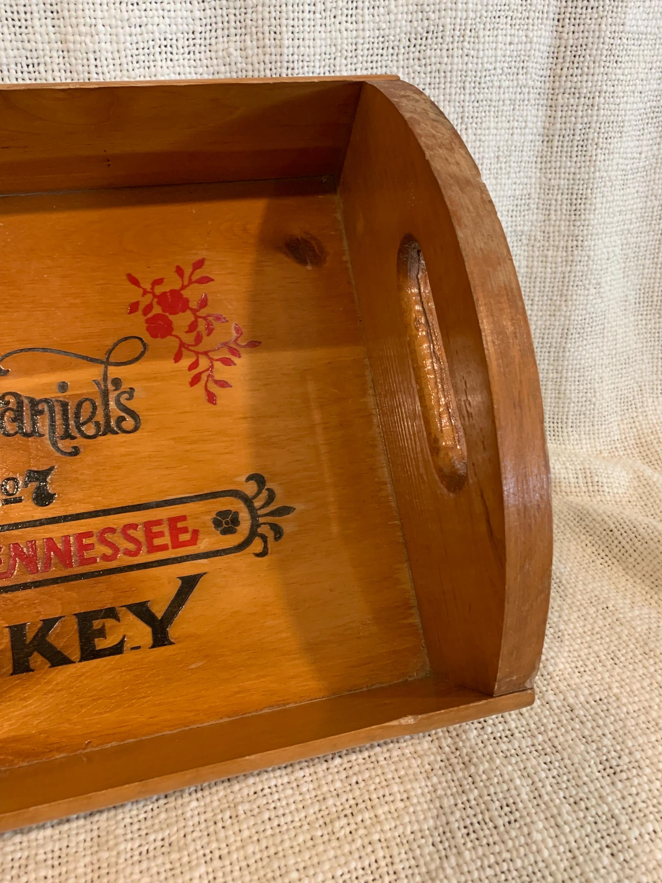 Jack Daniel's Wooden Serving Tray Old No. 7 Old Time Tennessee Whiskey ...