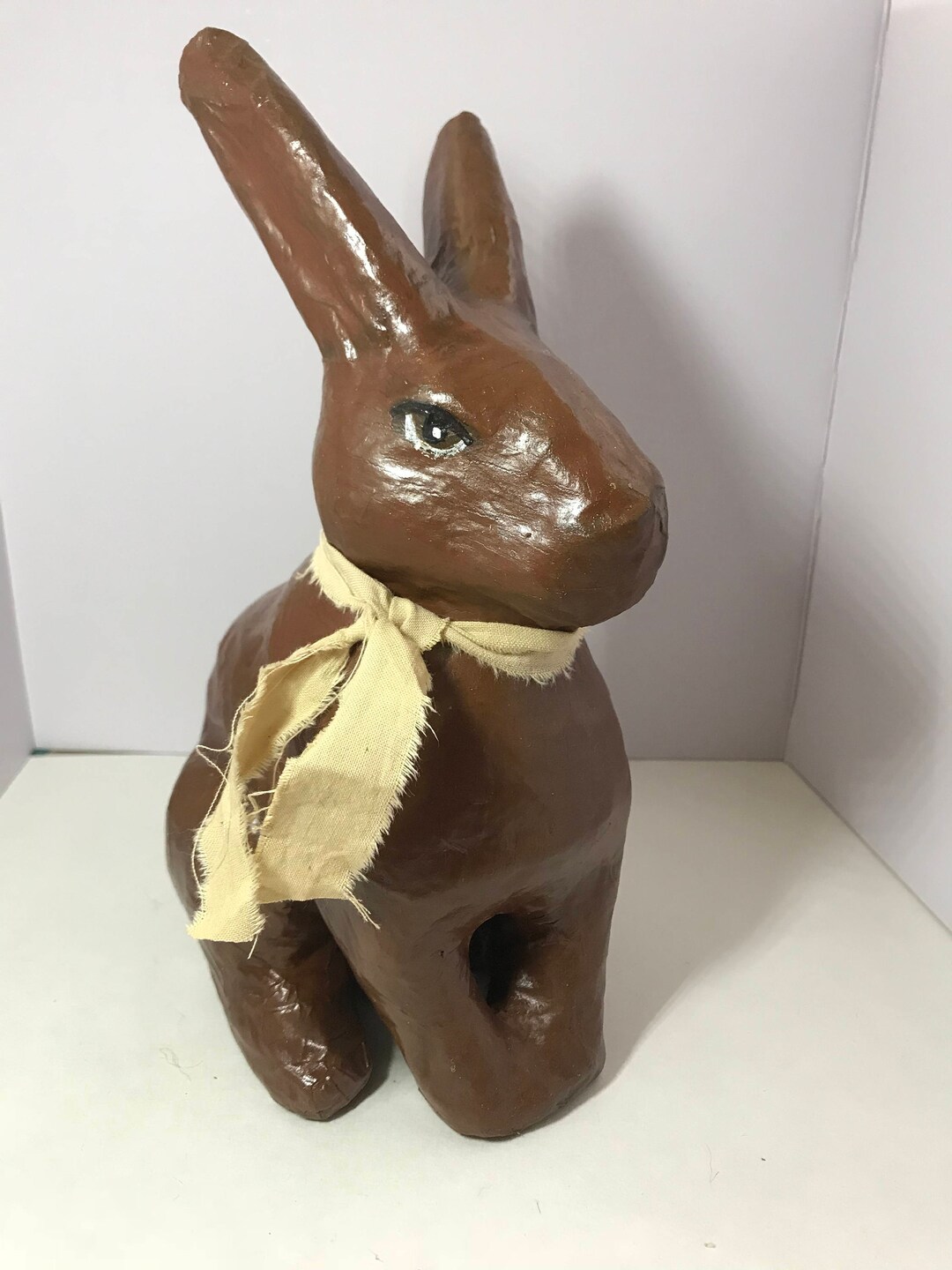Primitive Paper Mache Bunny - Etsy