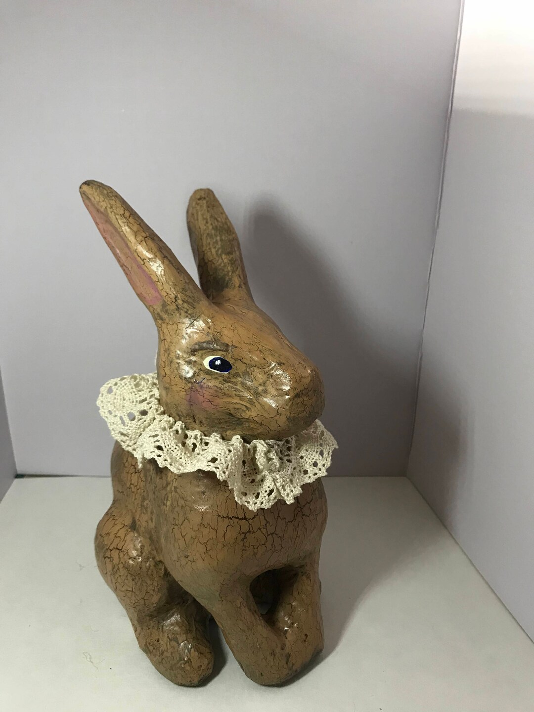 Primitive Paper Mache Bunny - Etsy