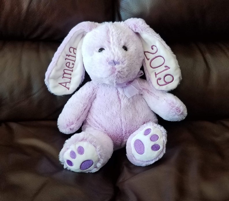 Personalized Easter Bunny with name and year a very plush | Etsy
