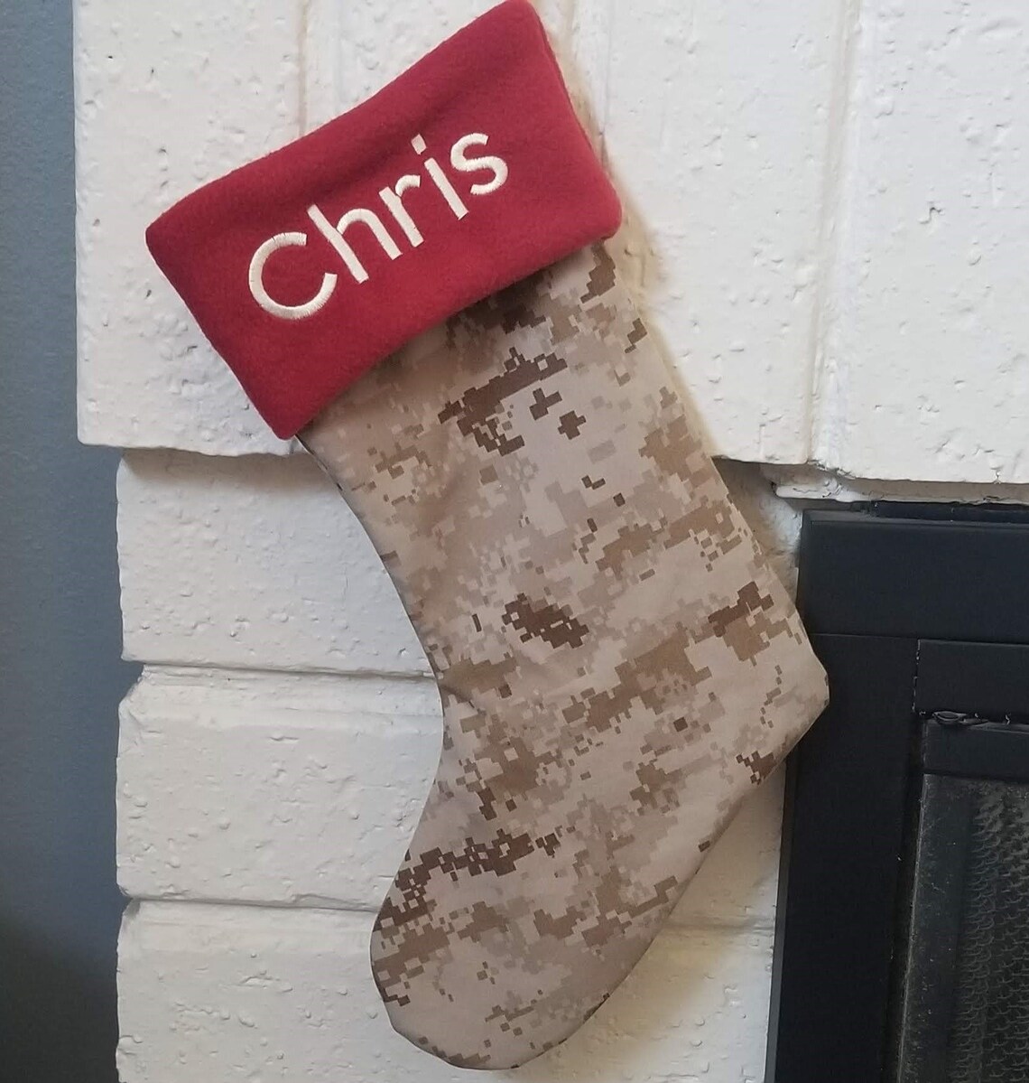Military Uniform Stocking, Personalized Christmas Stocking, Made With ...