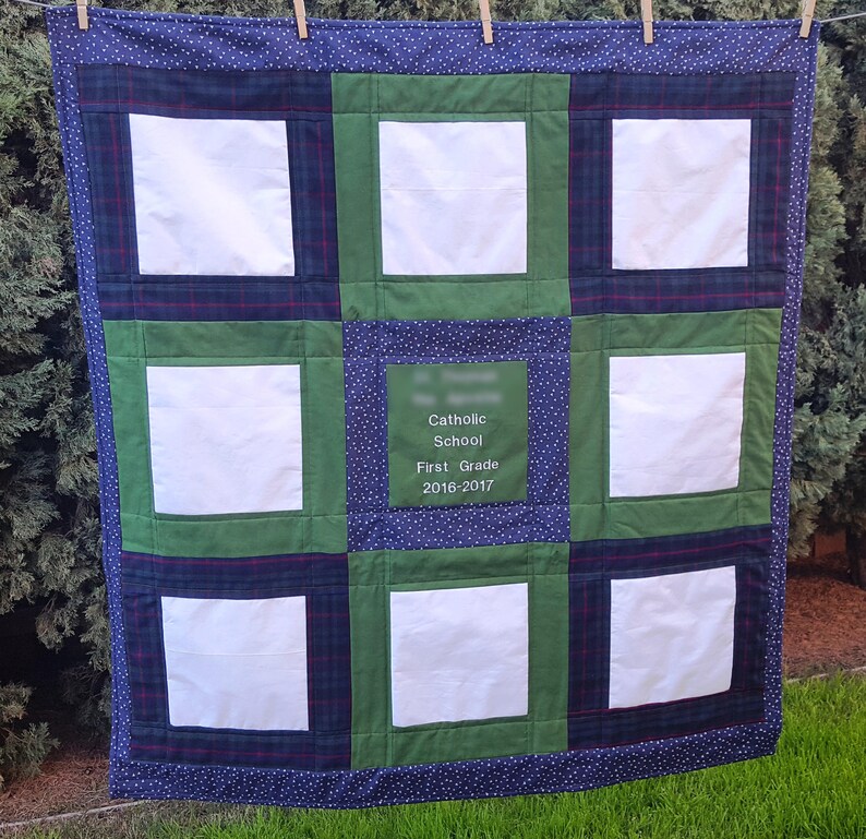 Custom Handprint Quilt gift for Teacher gift for Grandma | Etsy