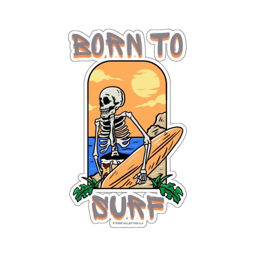 Surfing Sticker, Water Bottle, Laptop, Car, Surf Sticker. Vinyl Decal ...