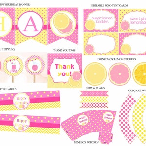 Pink Lemonade Party Package, Pink Lemonade Party , Lemonade Birthday ...