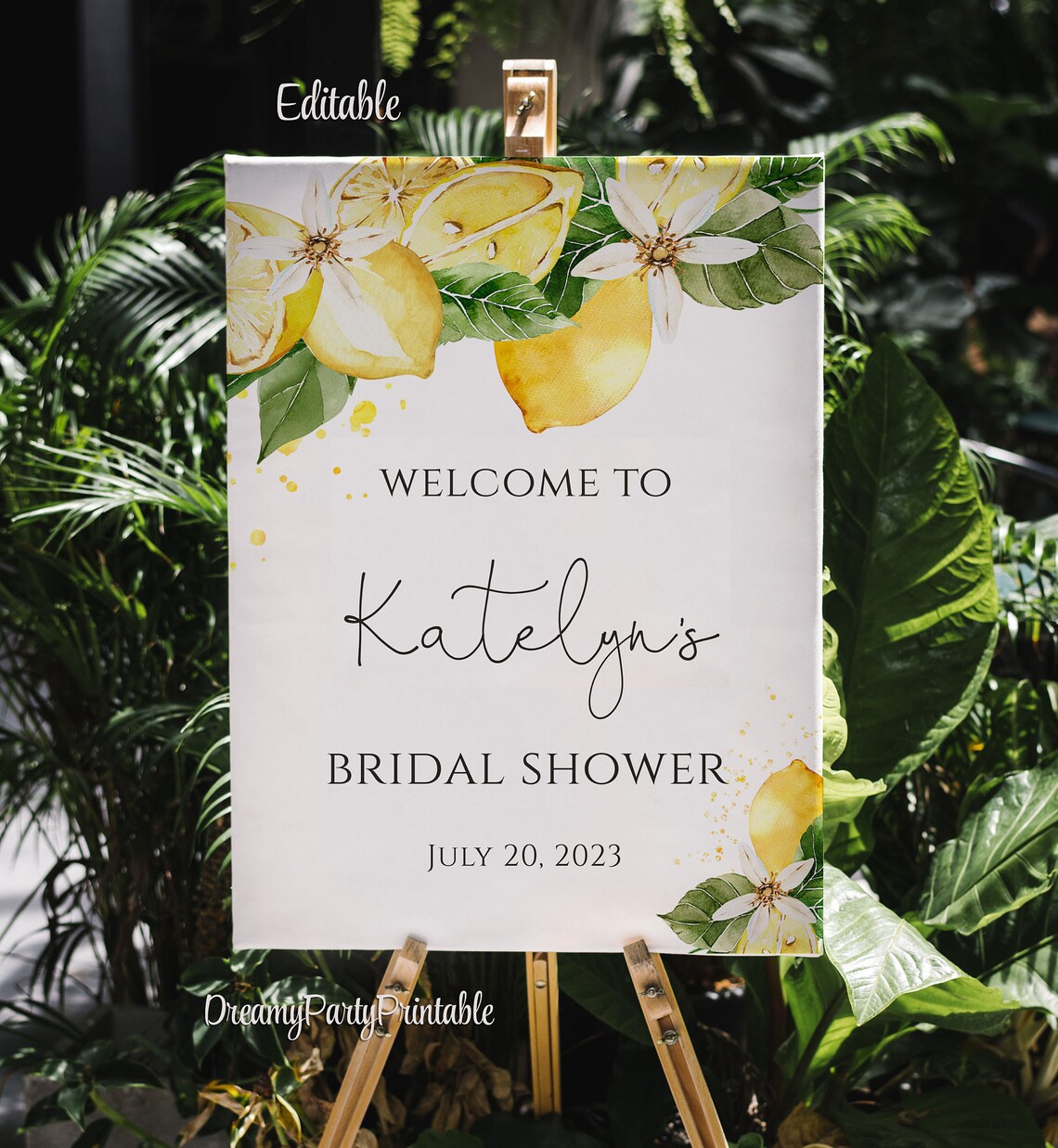 Lemon Welcome Sign Lemon Bridal Shower Welcome Sign Citrus - Etsy