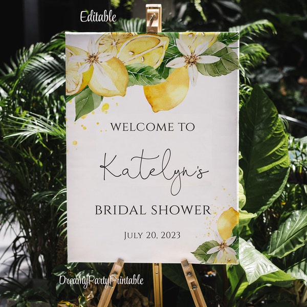Lemon Bridal Shower Welcome Sign - Etsy
