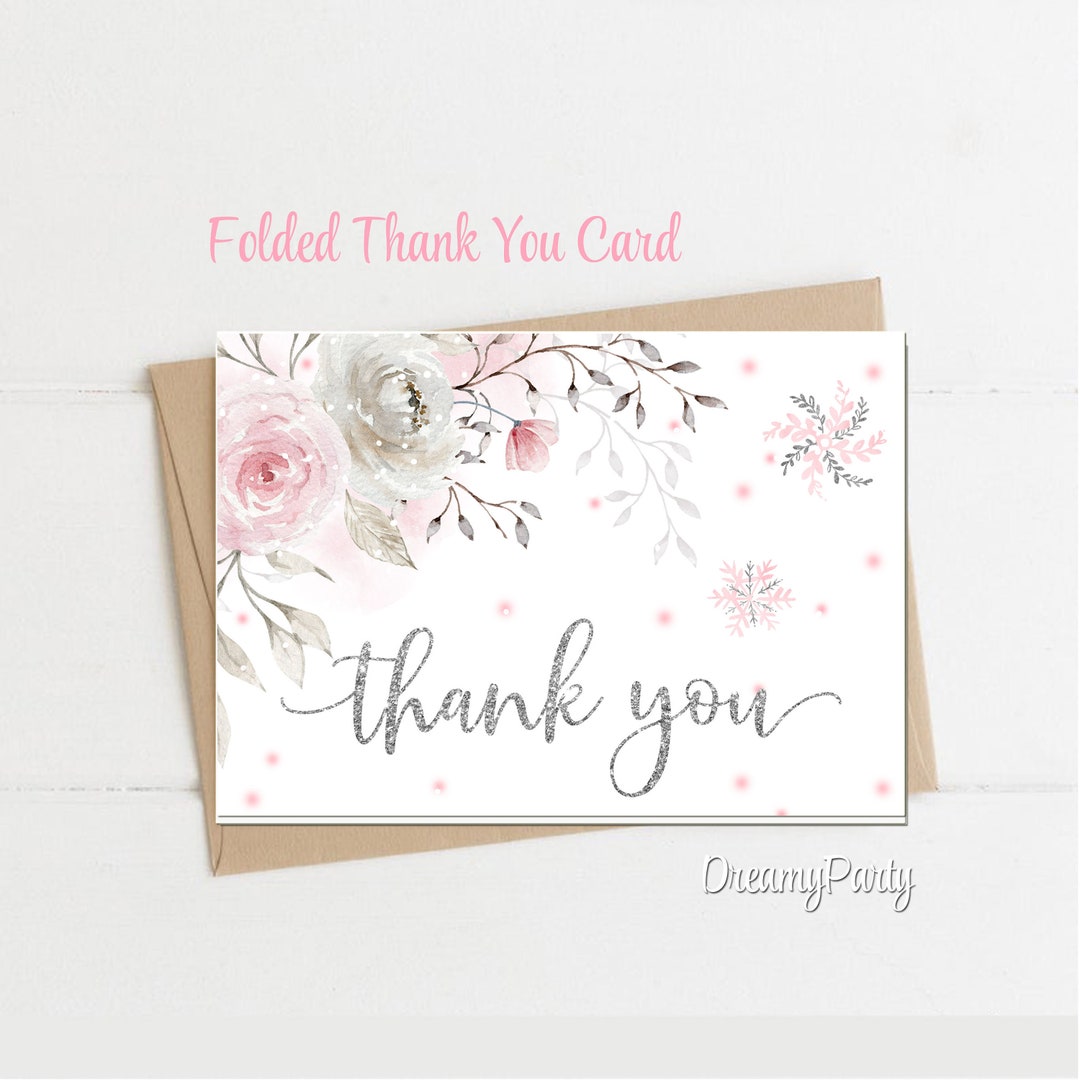 Winter Thank You Card, Baby It's Cold Outside Thank You Card, 5x7 ...