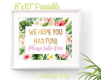 Lumberjack Favors Sign We Hope You Had Fun Please Take One - Etsy