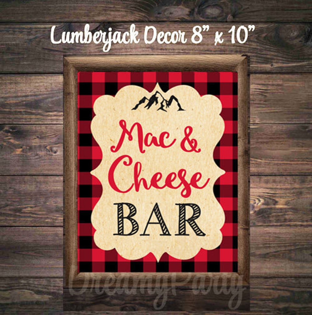 Lumberjack Mac and Cheese Bar Lumberjack Sign Lumberjack - Etsy