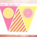 Pink Lemonade Birthday Banner Printable, Pink and Yellow Banner ...