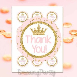 Little Princess Thank You Tags, Little Princess, Thank You Stickers 2 ...