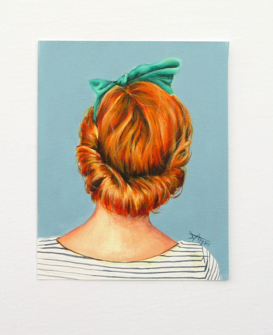 Sunshine and Hurricane Art Print | Red Hair Portrait |beach Home Decor ...