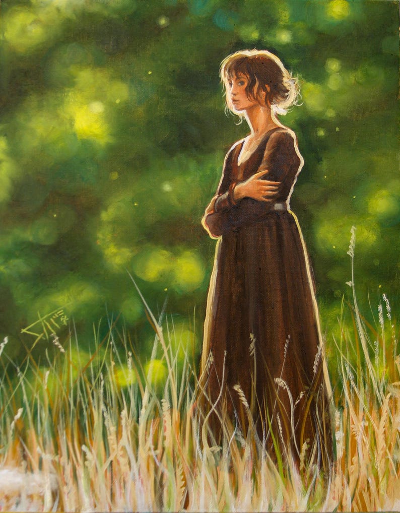 Elizabeth Bennett ,art Print From Original Oil Painting Pride and ...