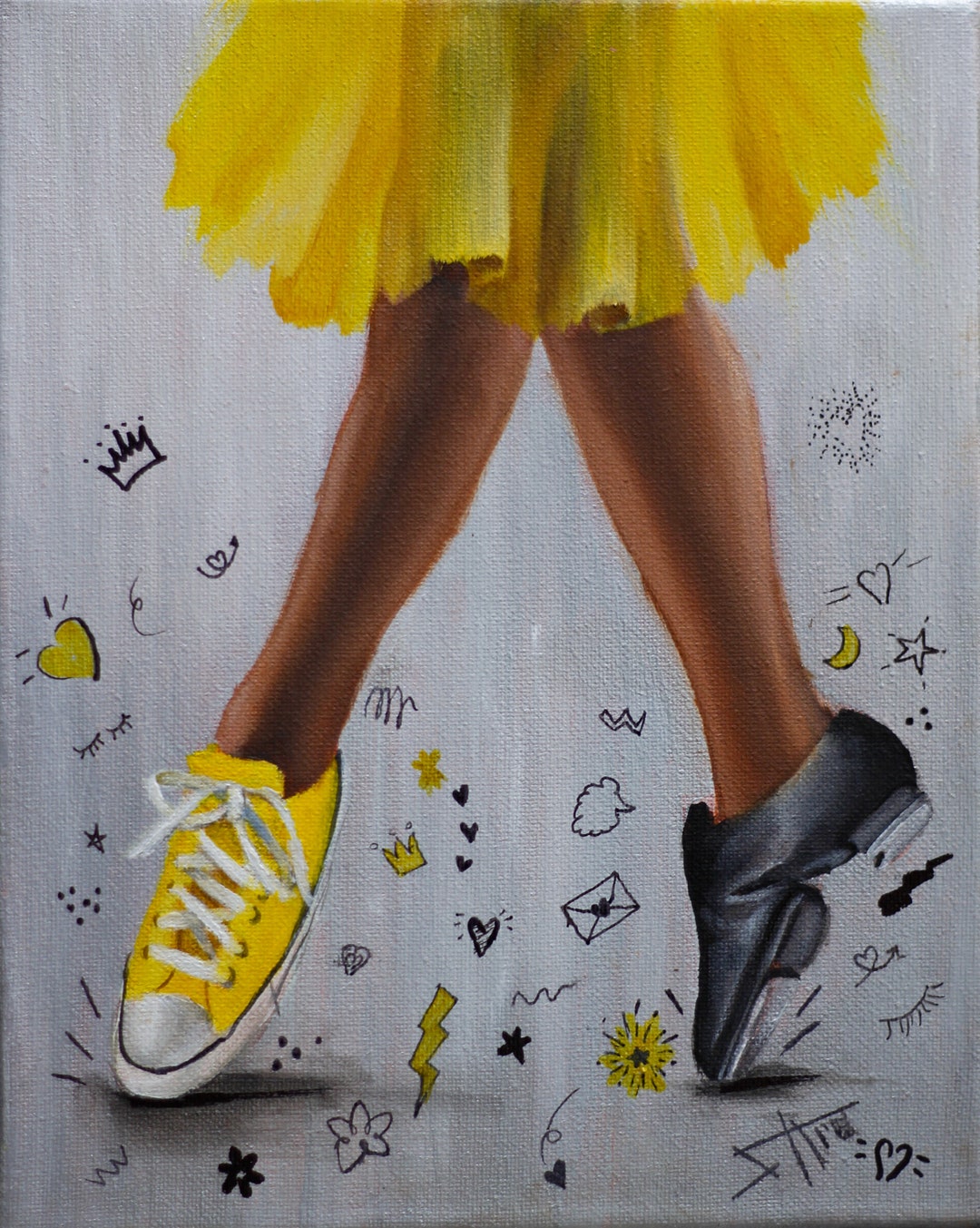 Tap Dancing Art Print, Converse All Star Shoe, Dancing Decor , Girl ...