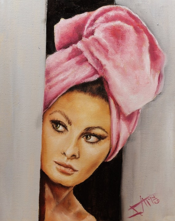 Sophia Loren Portrait Art Print vintage Movie Star Hollywood | Etsy