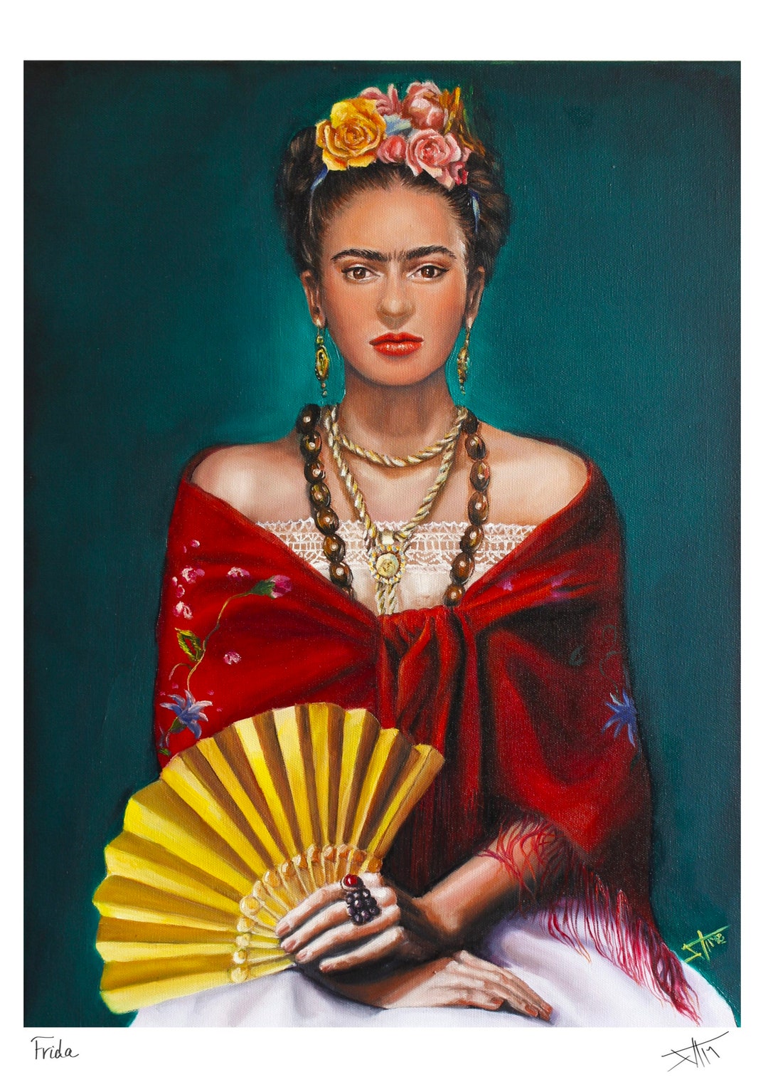 Frida Kahlo Inspired Portrait , Fine Art Print - Etsy