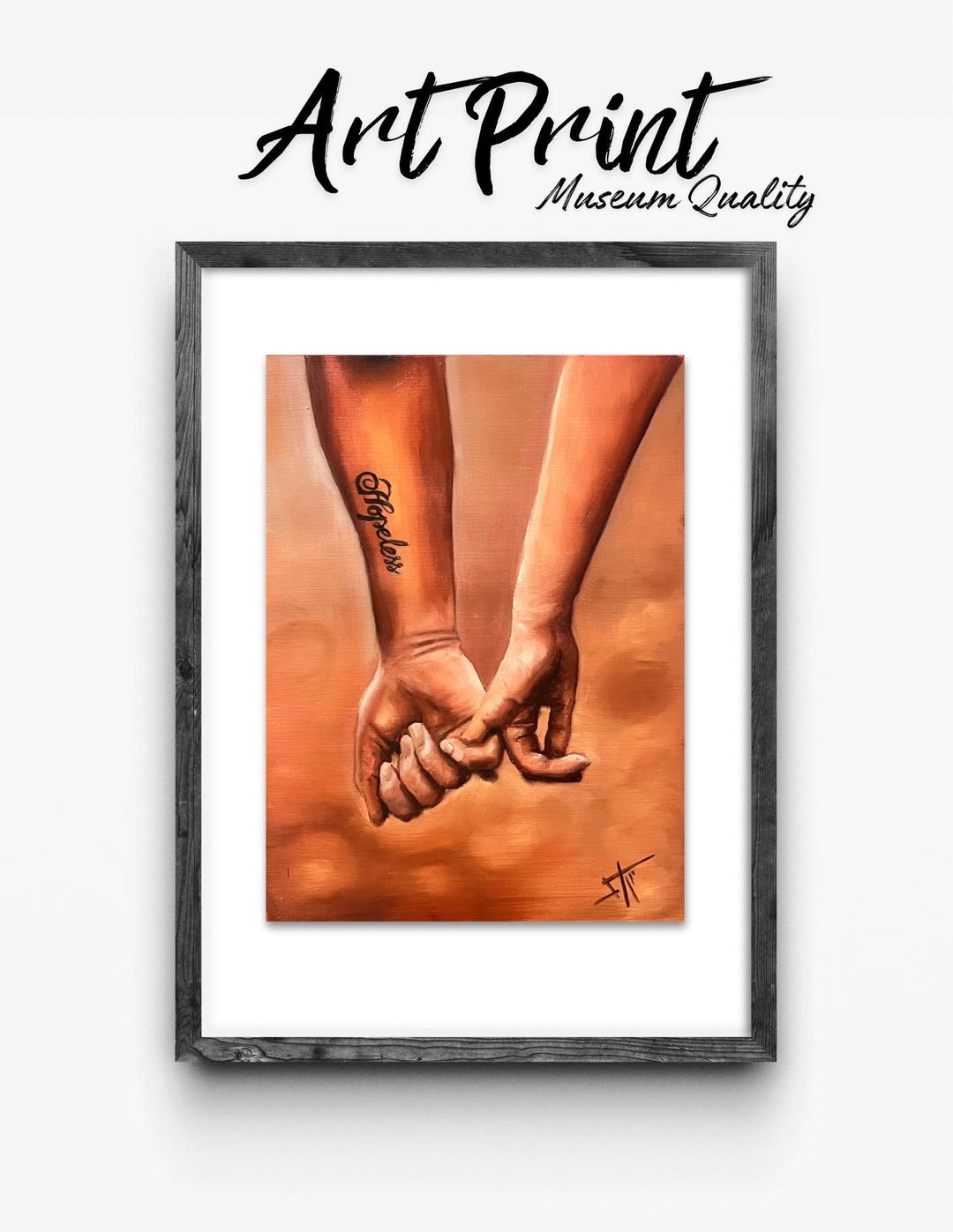 Hopeless- Art Print From |hand Holding| Colleen Hoover’s Hopeless - Etsy