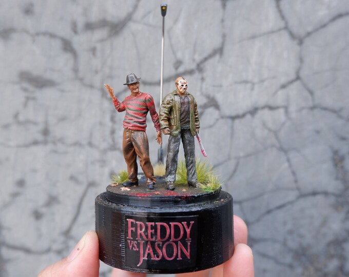 LED Lamp Glass Dome - Freddy VS Jason - Horor Scene - Jason Voorhees ...