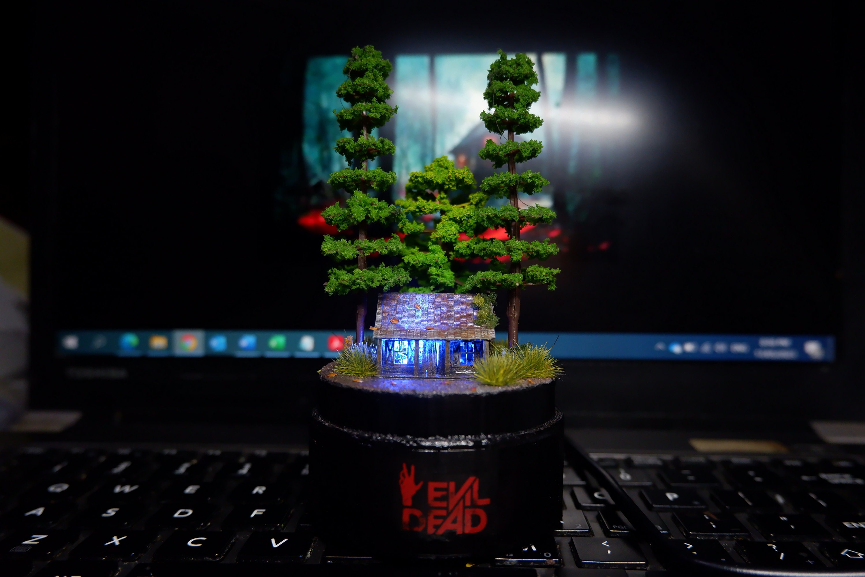 Glass Dome LED - Cabin in the Wood Diorama - Inspired Form Evil Dead ...