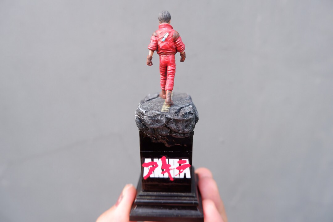 Akira kaneda bike Mini Figure diorama glass Dome base on Akira Japanese ...