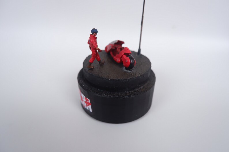 Akira Kaneda Bike Mini Figure Diorama Glass Dome Base on - Etsy