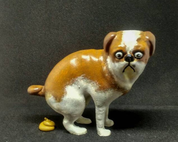 Cute Dog Poop Dog Pooping Dog Pee Pet Portrait Dog Sculpture Handmade ...
