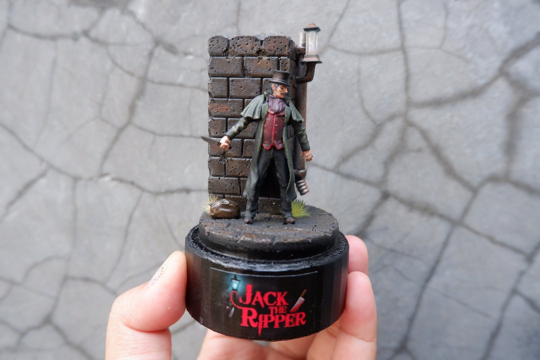 Jack the Ripper LED Lamp Glass Dome - Serial Killer Murder Diorama ...