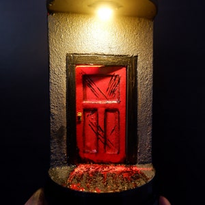 Glass Dome / Cube LED - Inspired the Insidious Red Door Diorama Scene ...