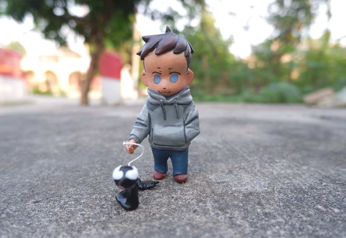 Symbiote as pet eddie brock Chibi verse cute fan art | Etsy