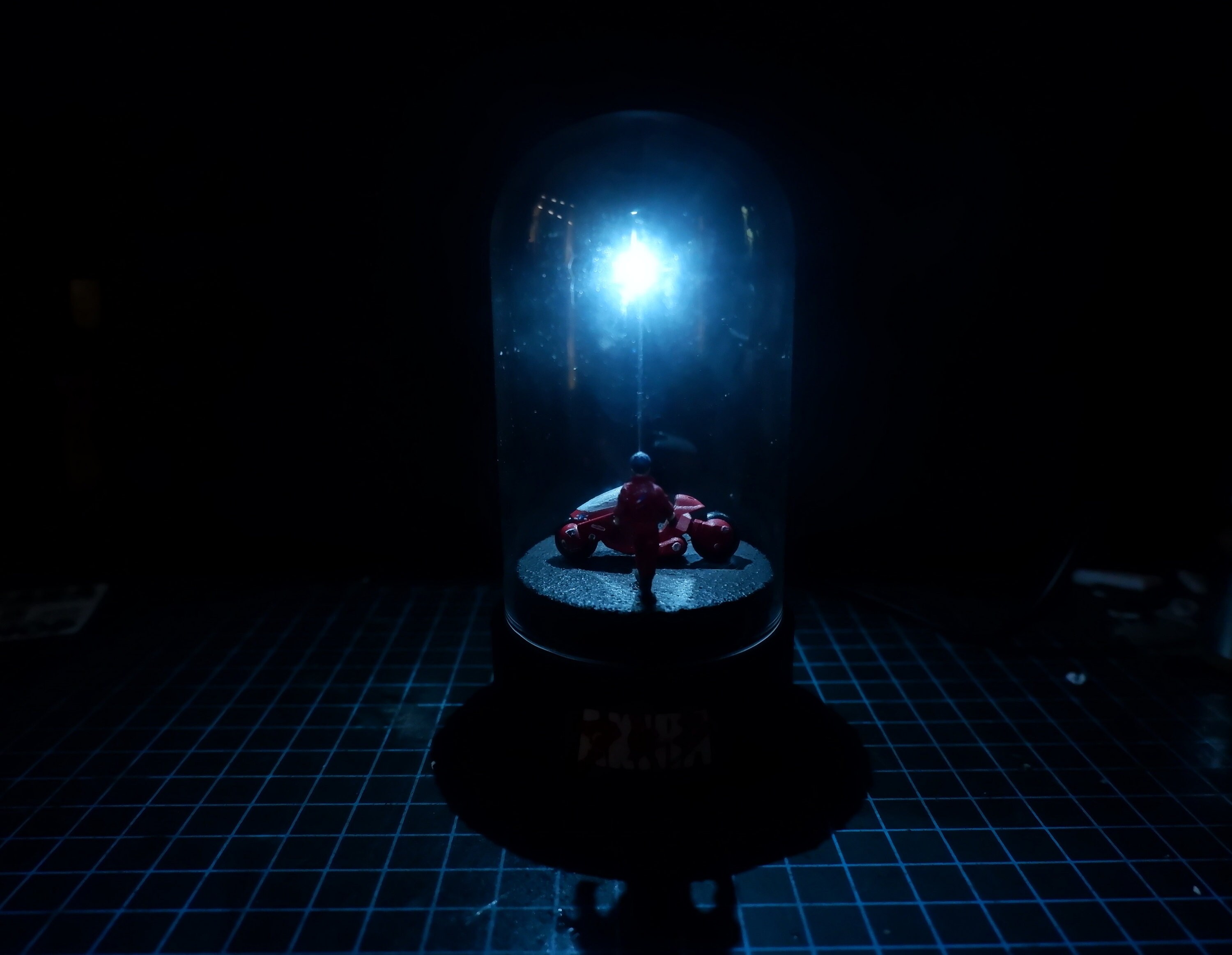 Akira Kaneda Bike Mini Figure Diorama Glass Dome Base on - Etsy