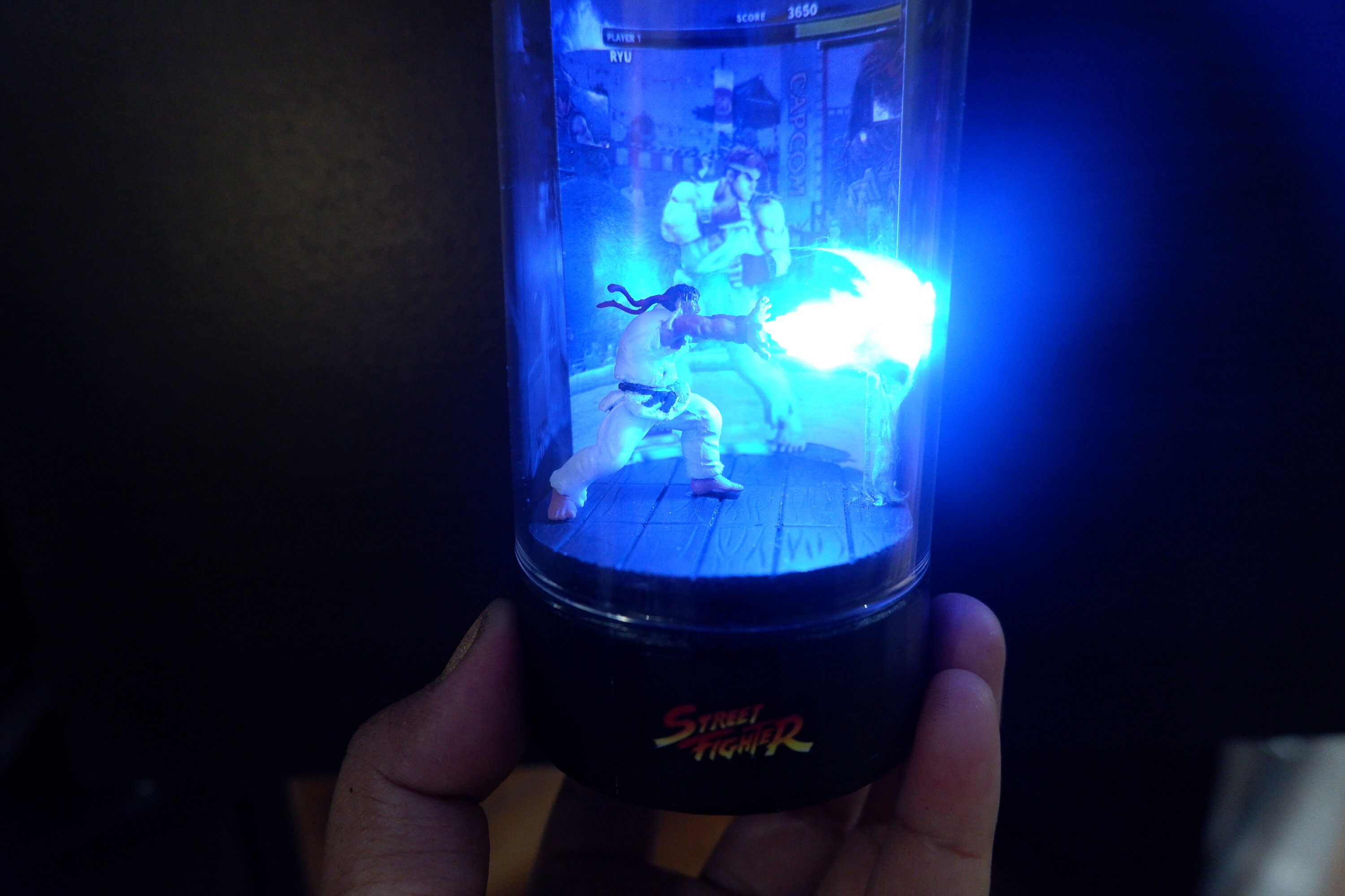 Glass Dome LED Ryu Ken Master Street Fighter Mini Diorama - Etsy