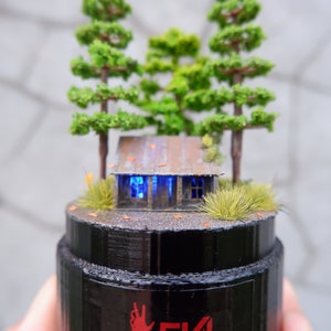 Glass Dome LED - Cabin in the Wood Diorama - Inspired Form Evil Dead ...