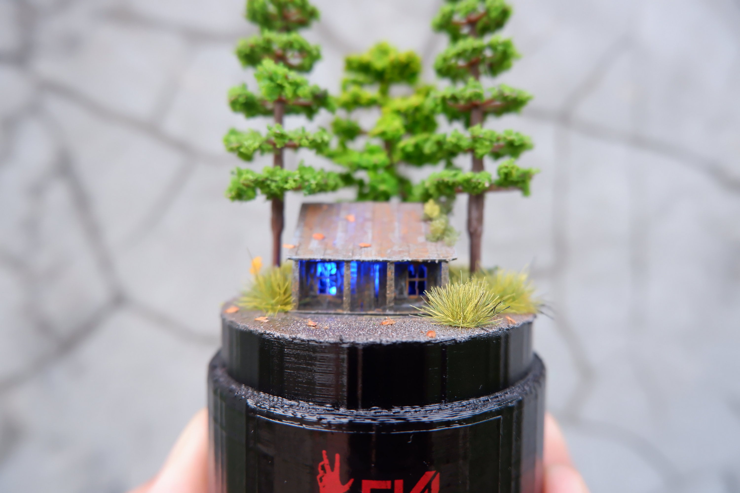 Glass Dome LED - Cabin in the Wood Diorama - Inspired Form Evil Dead ...