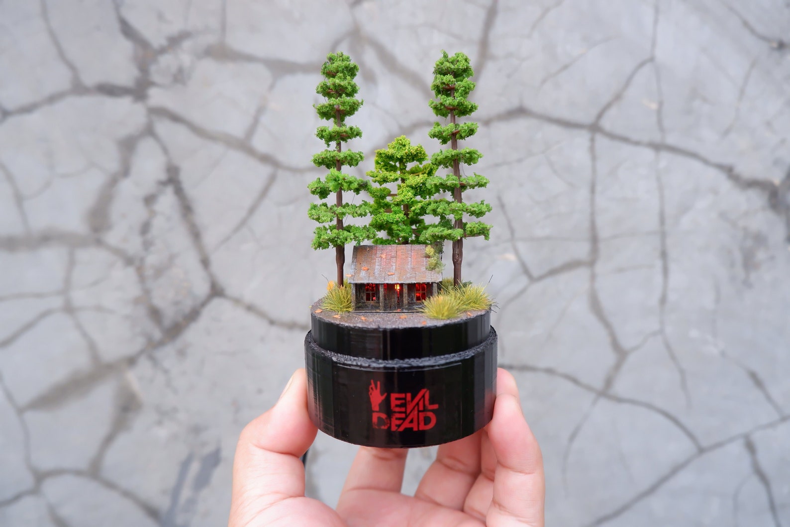 Glass Dome LED - Cabin in the Wood Diorama - Inspired Form Evil Dead ...