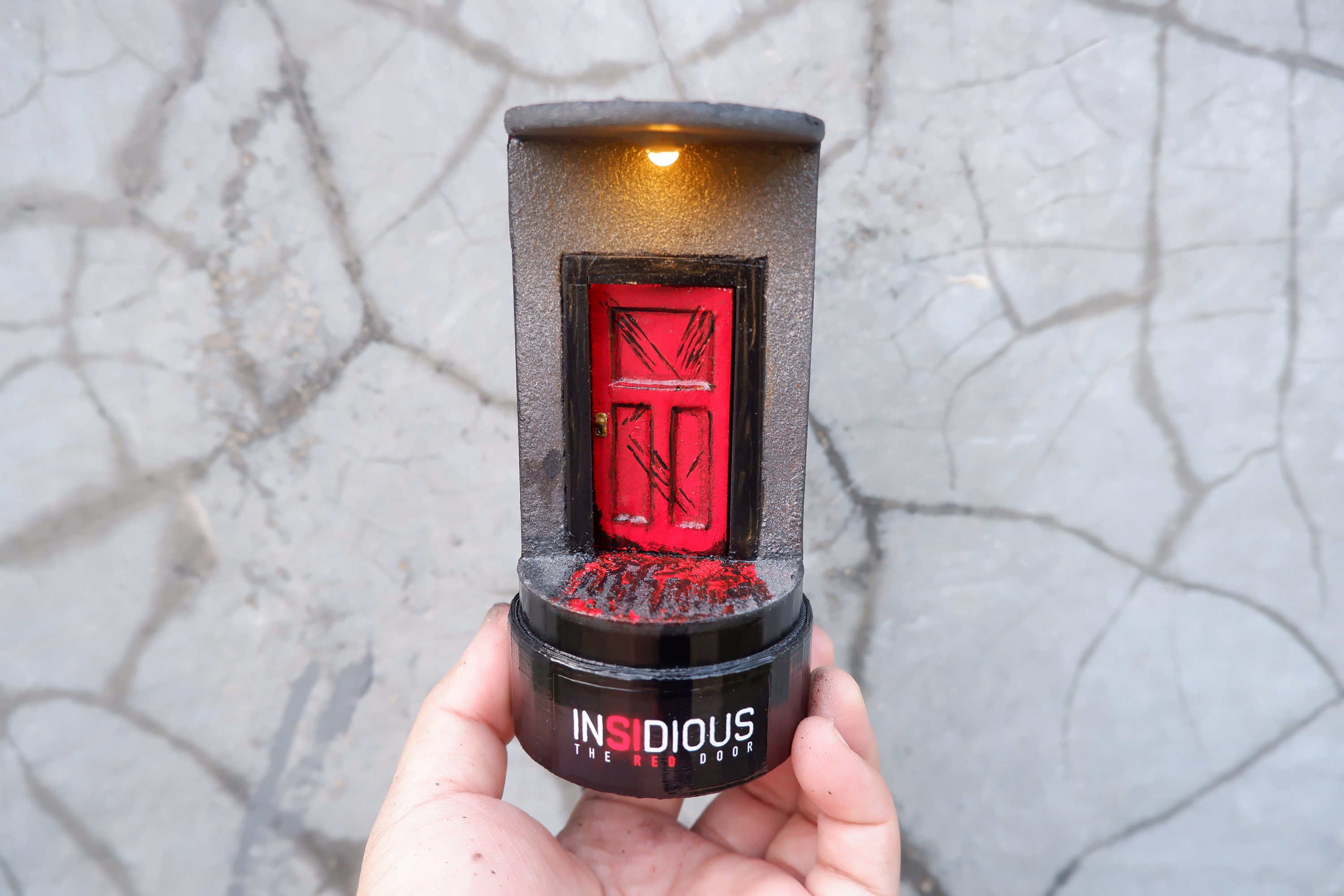 Glass Dome / Cube LED - Inspired the Insidious Red Door Diorama Scene ...