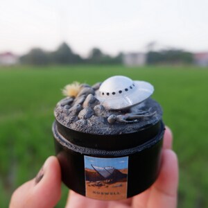 Glass Dome LED - Ufo Diorama - Inspired Form Roswell UFO Incident ...