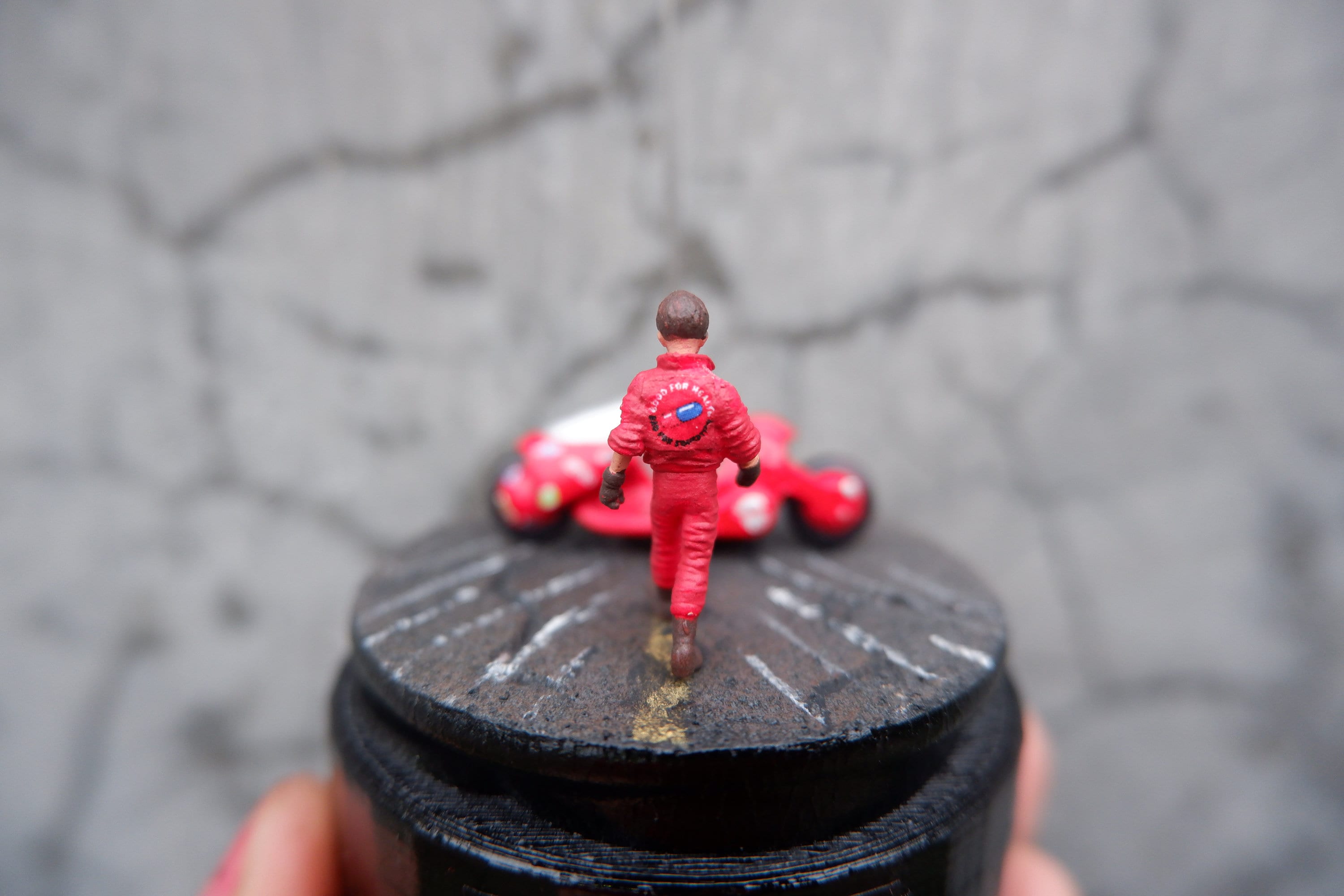 Akira Kaneda Bike Mini Figure Diorama Glass Dome Base on - Etsy