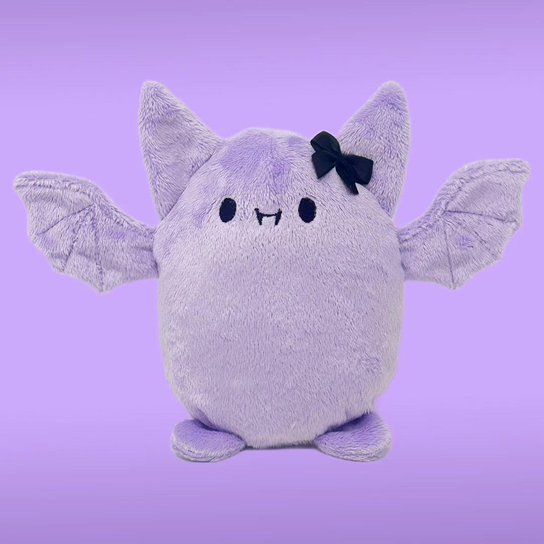 Lila Spookling Bat Puff Plush - Etsy